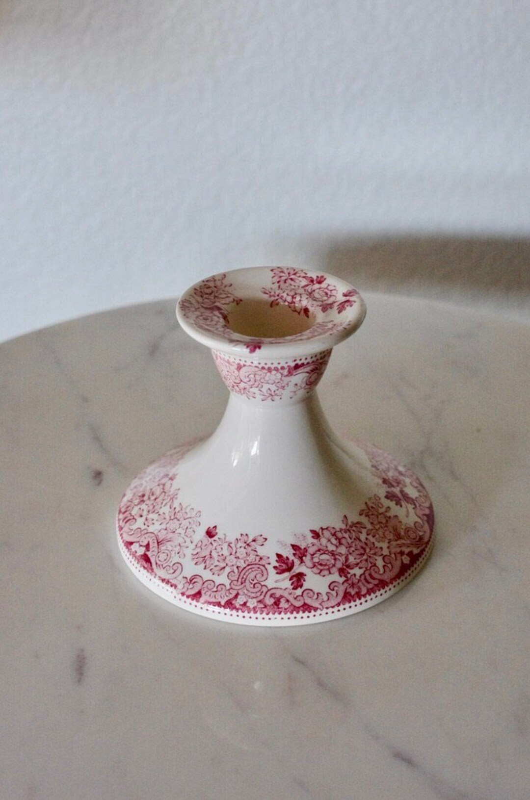 Vintage Spode England Pink Rhine Candlestick Holder Spode Red - Etsy