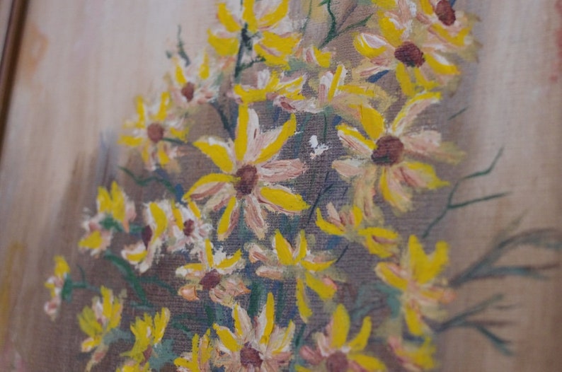 Vintage Daisy Flower Still Life Oil Painting - Etsy
