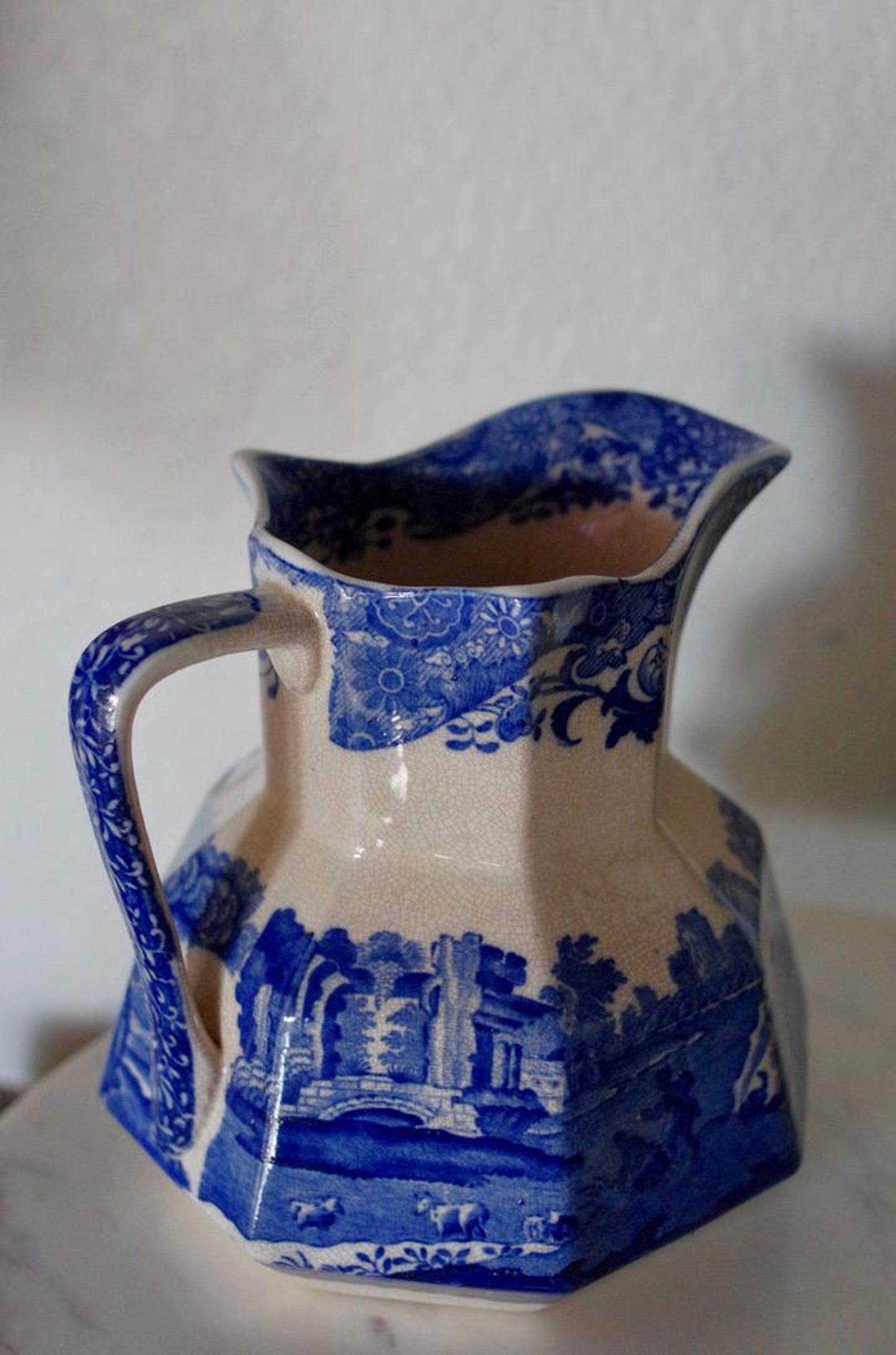 Antique Spode Italian Pattern Octagonal Hydra Jug - Etsy
