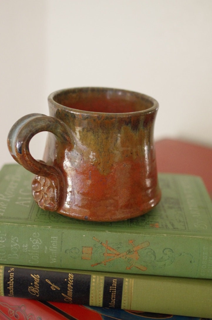 Vintage Studio Pottery Mug Rust Red Copper Pottery Mug - Etsy