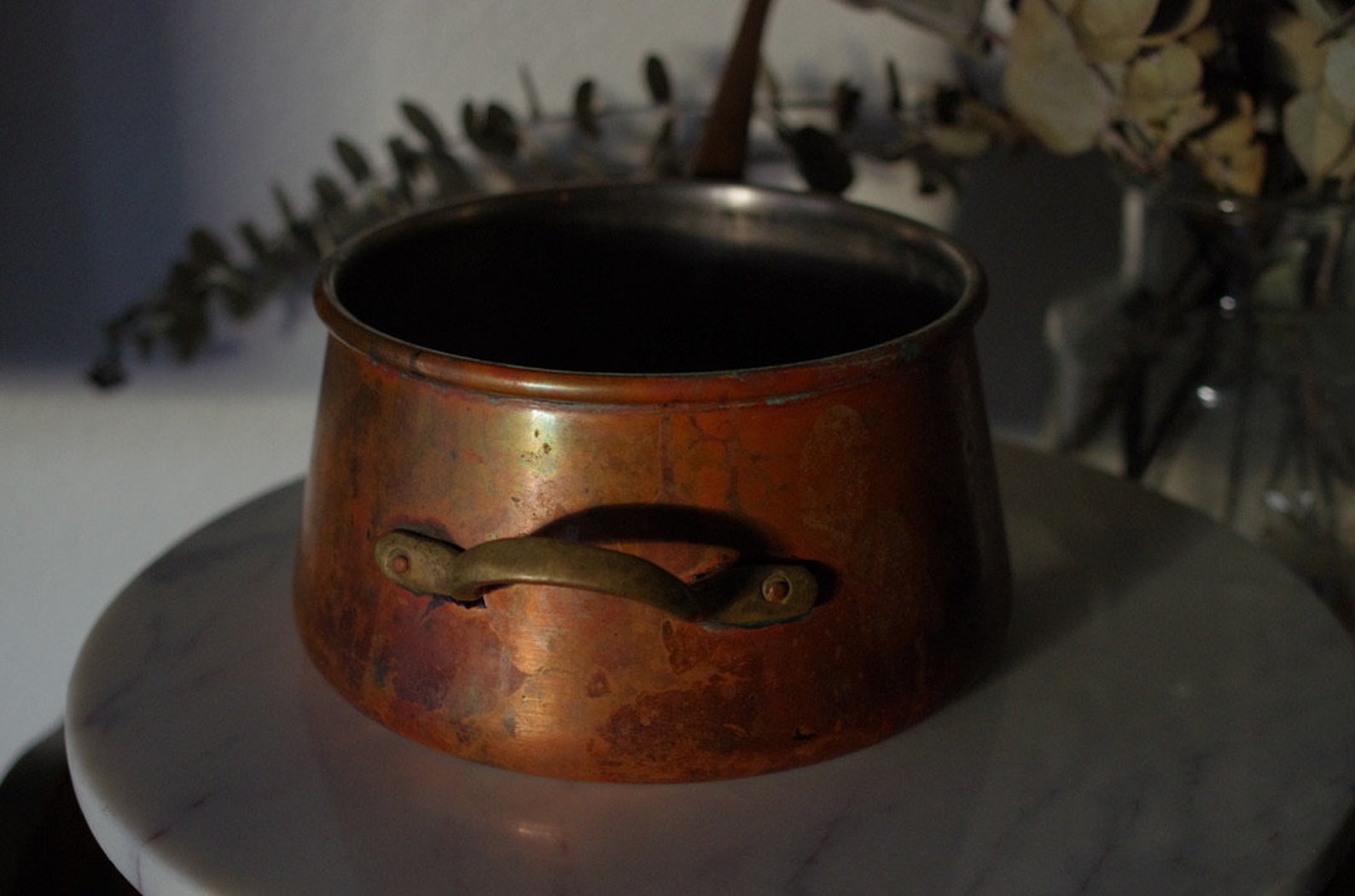 Antique Copper Pot, Vintage Copper Saucepan, Copper Cooking Pot With ...