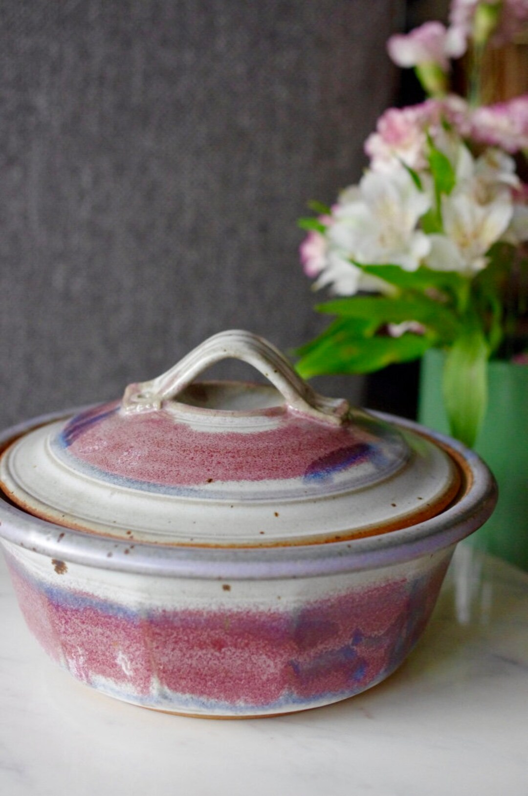 Vintage Studio Pottery Ceramic Purple Pot With Lid, Vintage Ceramics ...