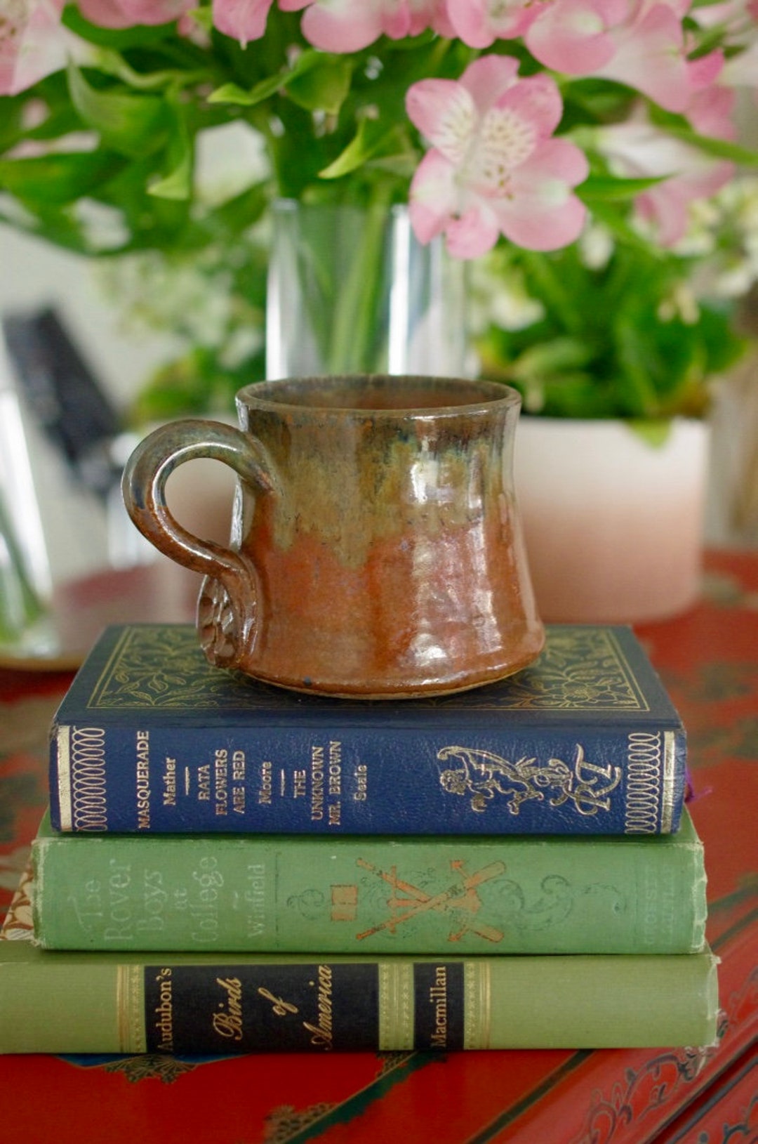 Vintage Studio Pottery Mug, Rust Red Copper Pottery Mug, Ceramic Mug ...
