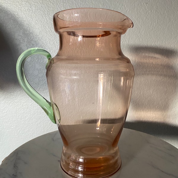 Vintage Glass Pitcher - Etsy