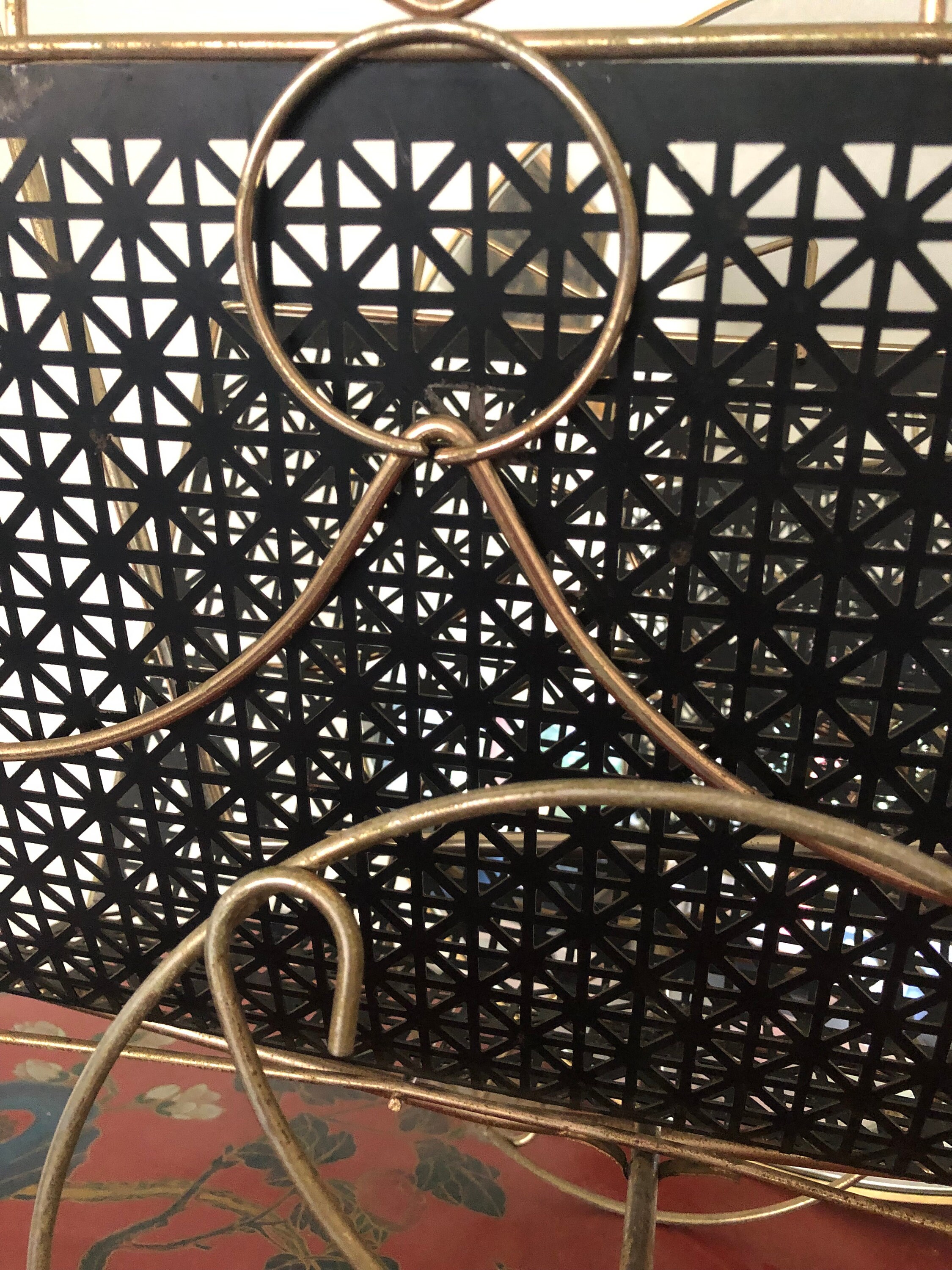 Mid Century Modern Rolling Magazine Rack MCM Magazine Holder - Etsy