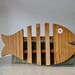 Vintage MCM Wood Fish Pot Holder Mid Century Wooden Fish Bone - Etsy