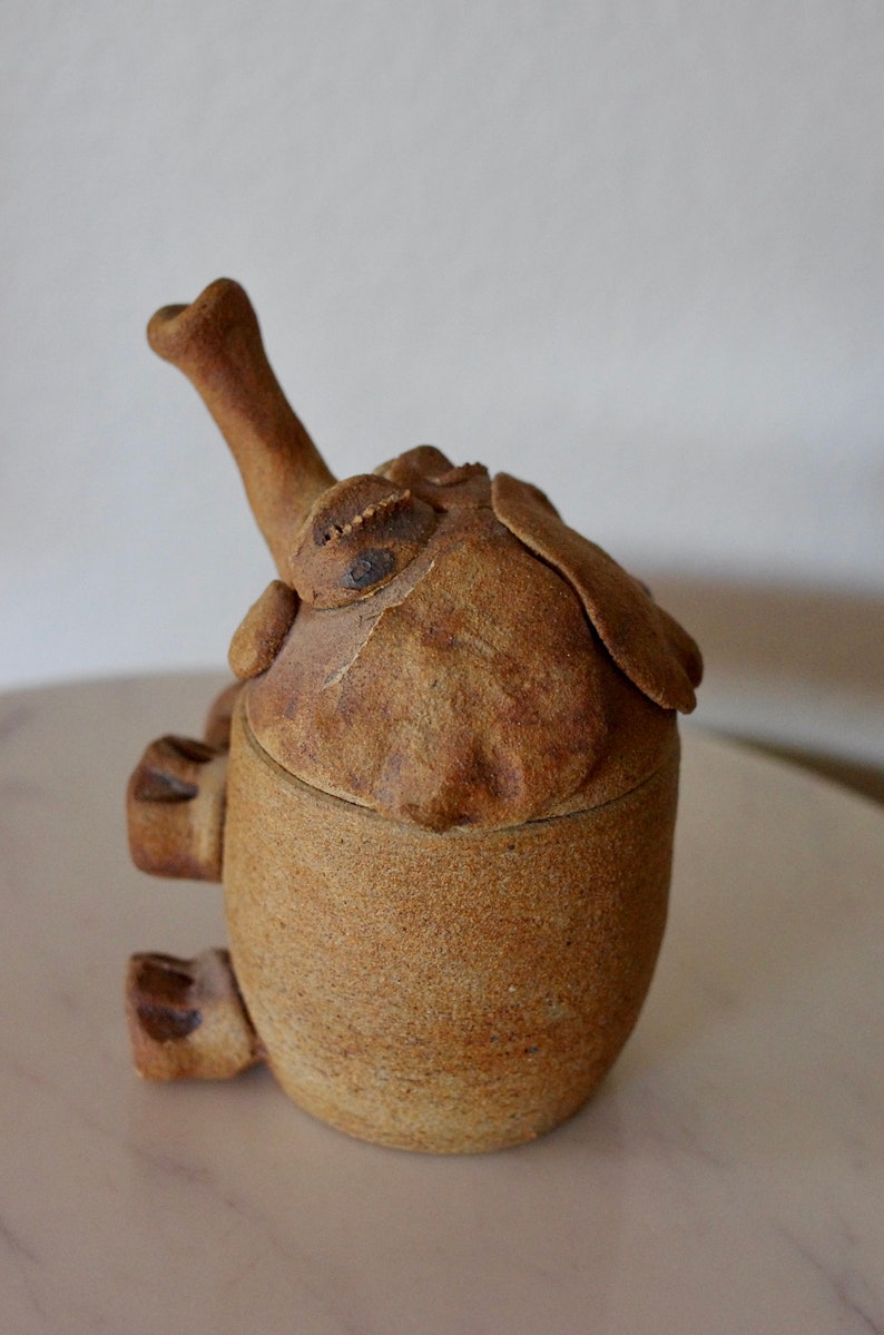 Vintage Pottery Creature Container Stoneware Monster Piggy - Etsy