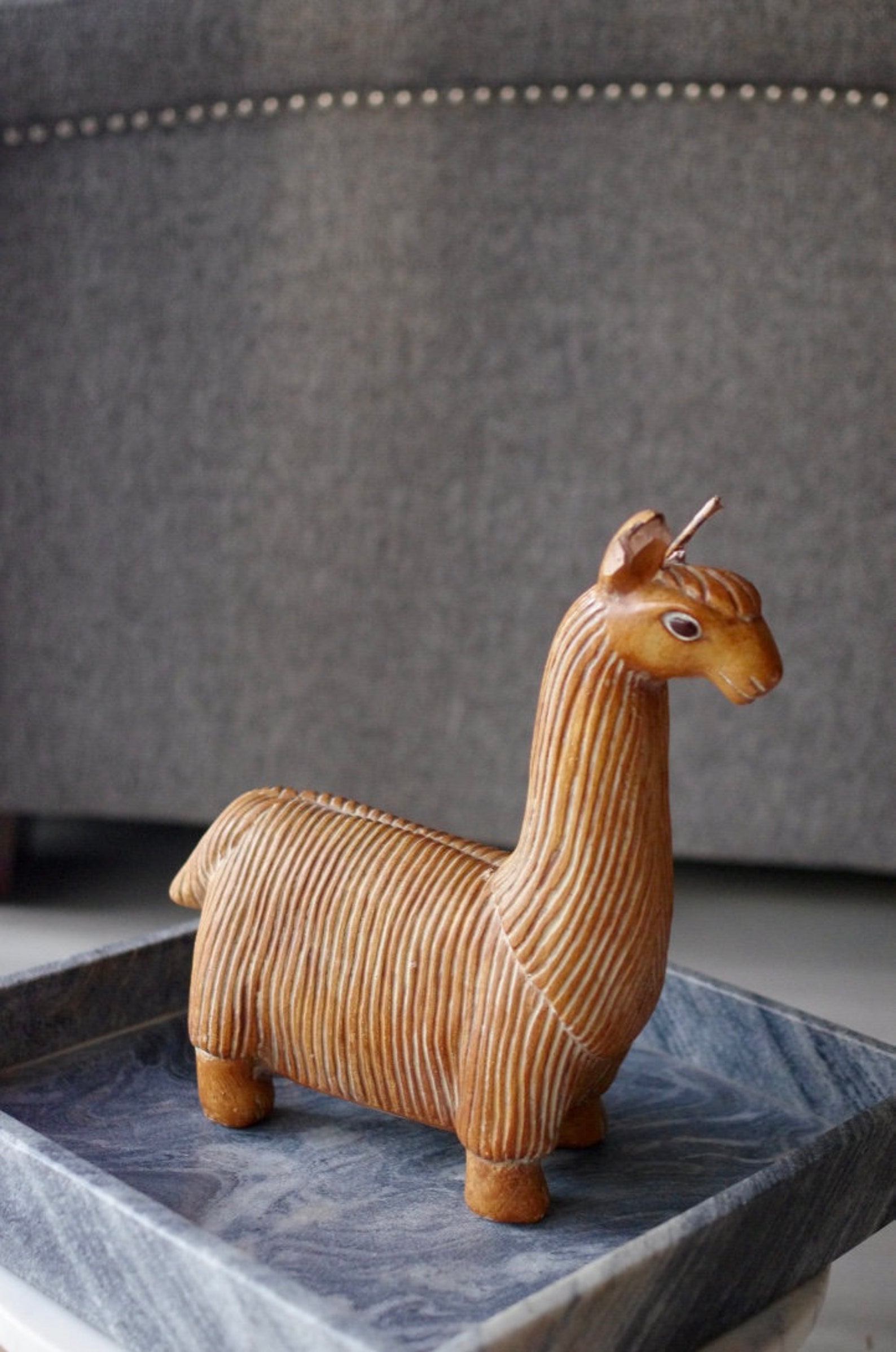 Large Vintage Stoneware Llama Statue Llama Figurine - Etsy