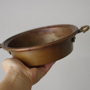 Antique Small Copper Pan With Brass Handles - Etsy