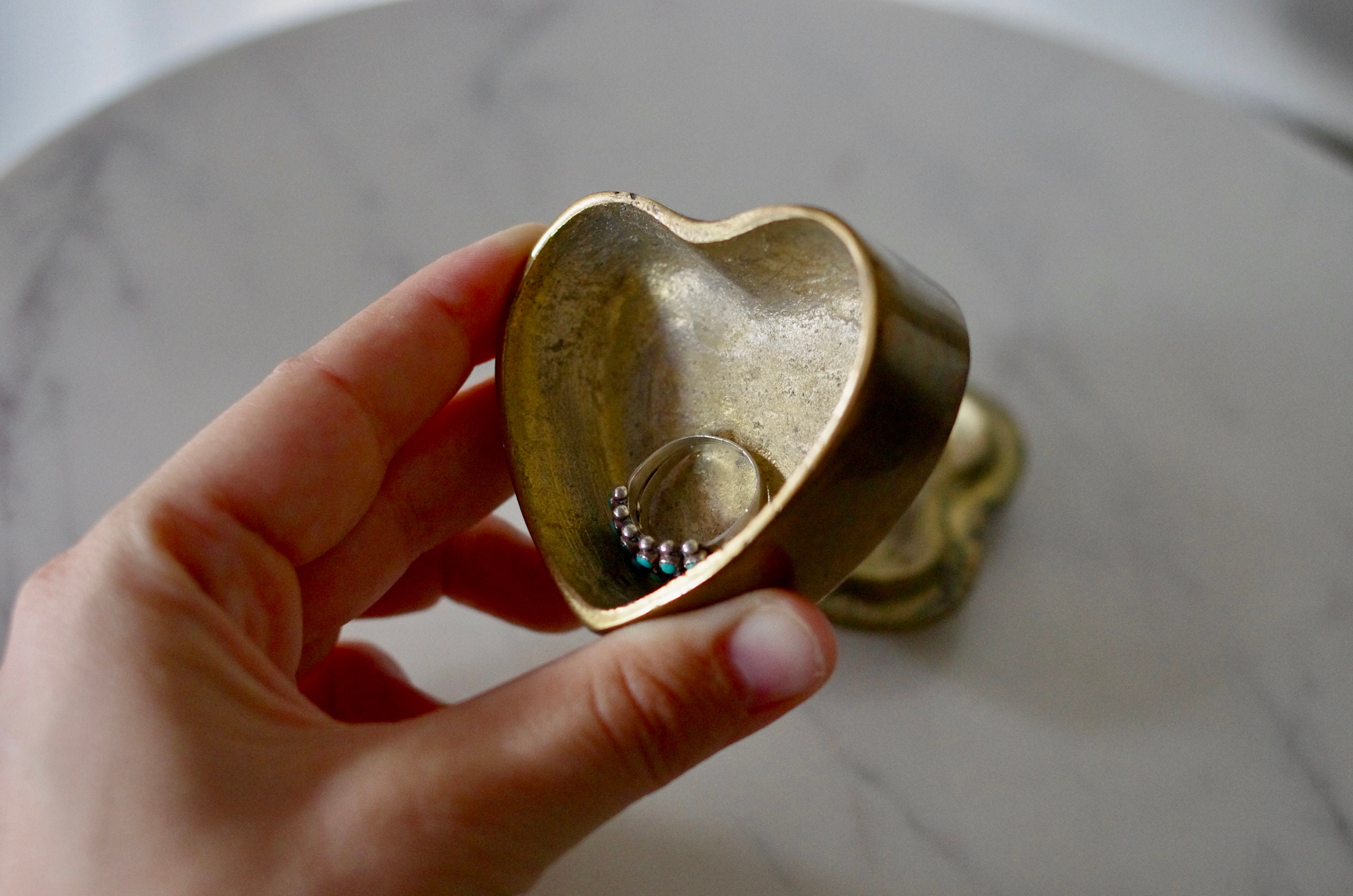 Home & Living Jewelry Storage Embossed brass box Vintage solid brass ...