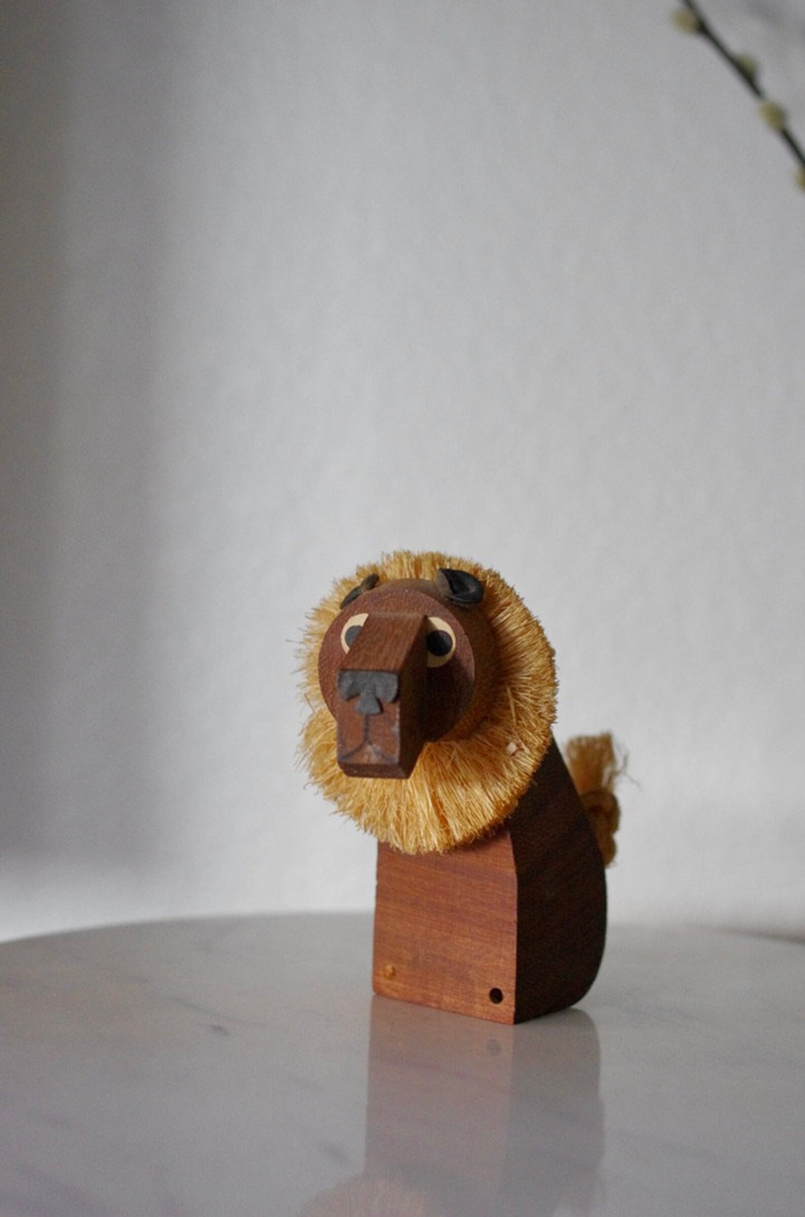 Small Wooden Lion Carved Wood Lion Figurine - Etsy