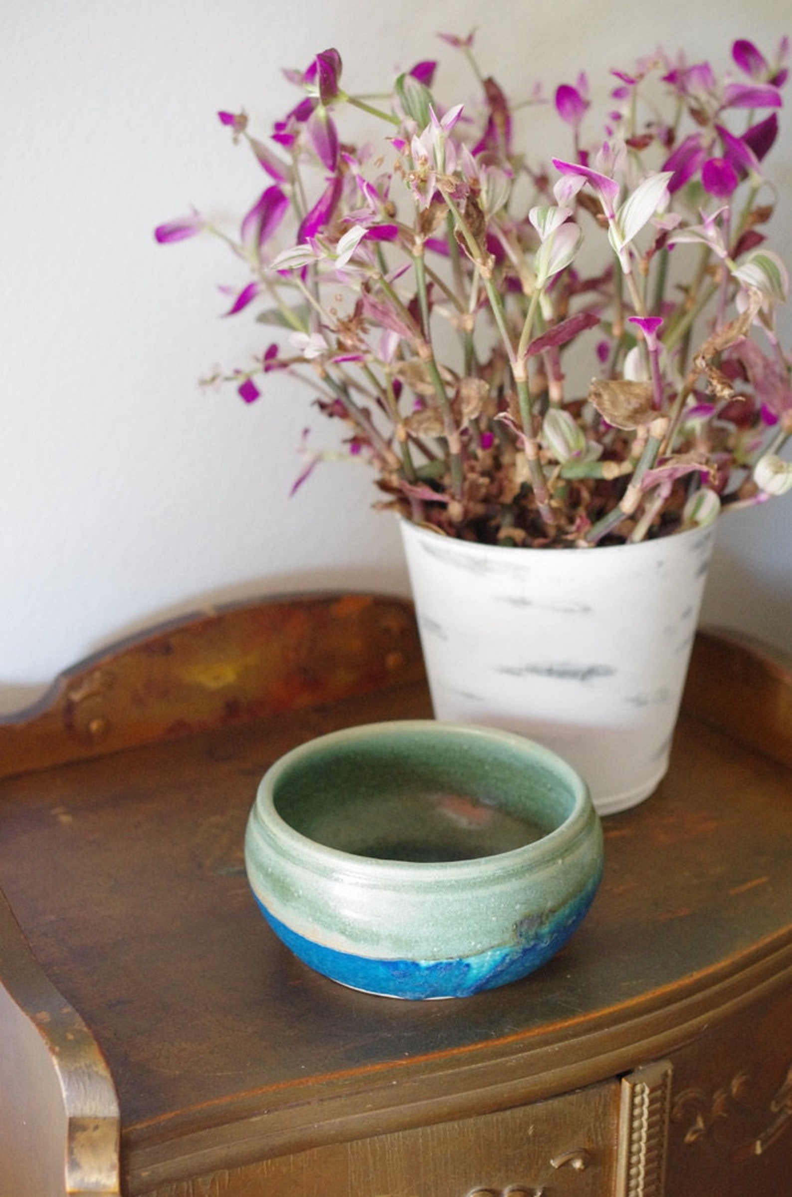 Green and Blue Studio Pottery Bowl | Etsy
