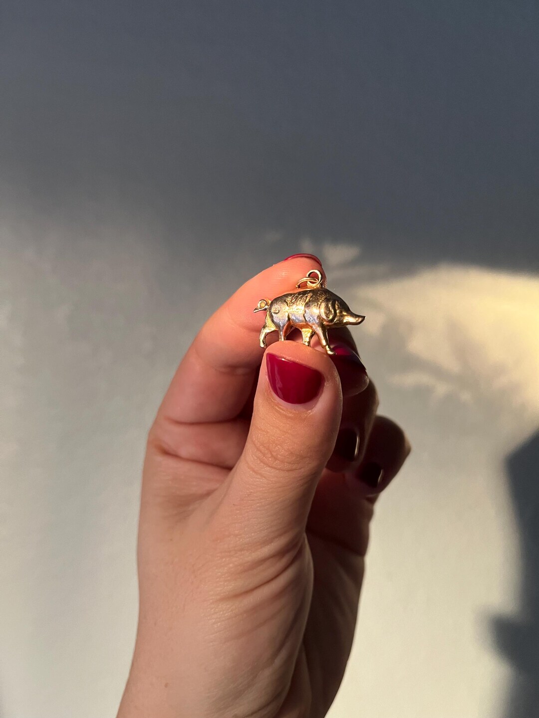 Antique 9ct Gold Lucky Pig Charm, 9k Gold Wild Boar Hog Pendant - Etsy