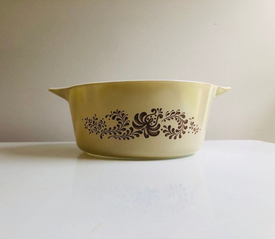 Pyrex Homestead 475-B Bake and Serve Casserole Dish Brown on Tan - Etsy