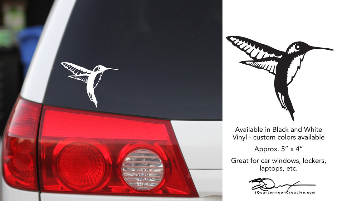 Hummingbird Vinyl Decal, Car Sticker, Laptop Decal (5x4 In) - Etsy