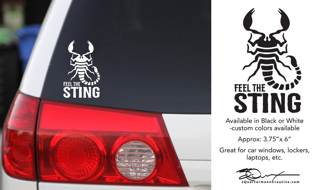 Scorpion, Scorpio, Car Decal, Laptop Decal, Sticker, Waterbottle Decal ...