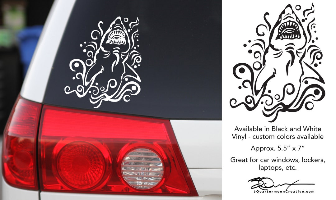 Shark Sticker Shark Decal Car Sticker Car Decal Vinyl - Etsy