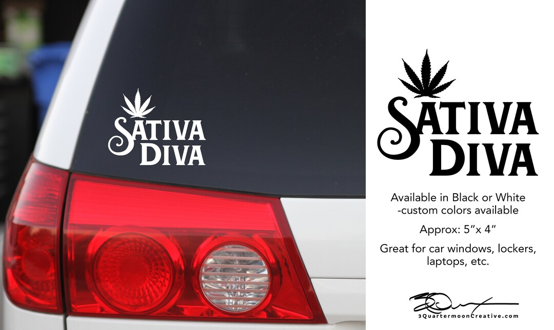 Sativa Diva, for Your Car, for Your Laptop, Marijuana Decal - Etsy