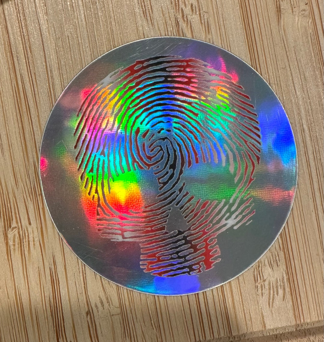 Holographic Skull/fingerprint Sticker- CSI Sticker- Forensics ...
