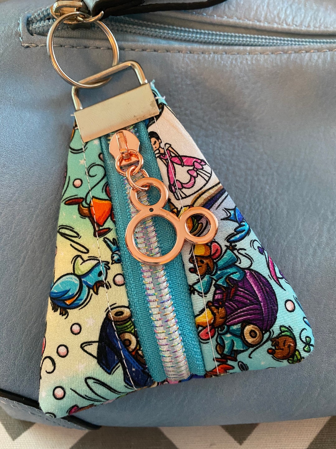 Small Coin Pouch Mice Mouse Head Zipper Pull Tiny Keychain - Etsy