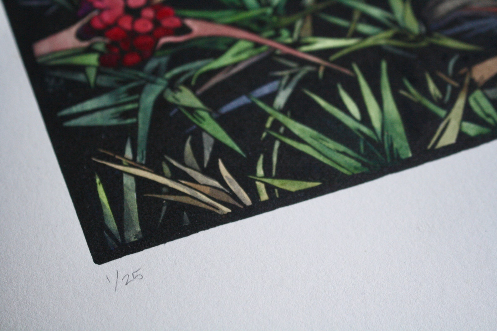 Hand Painted Linocut Tasmanian Flora Linocut Original Lino - Etsy