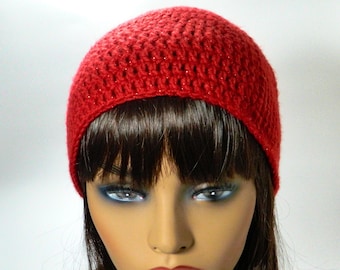 Red crochet hat | Etsy