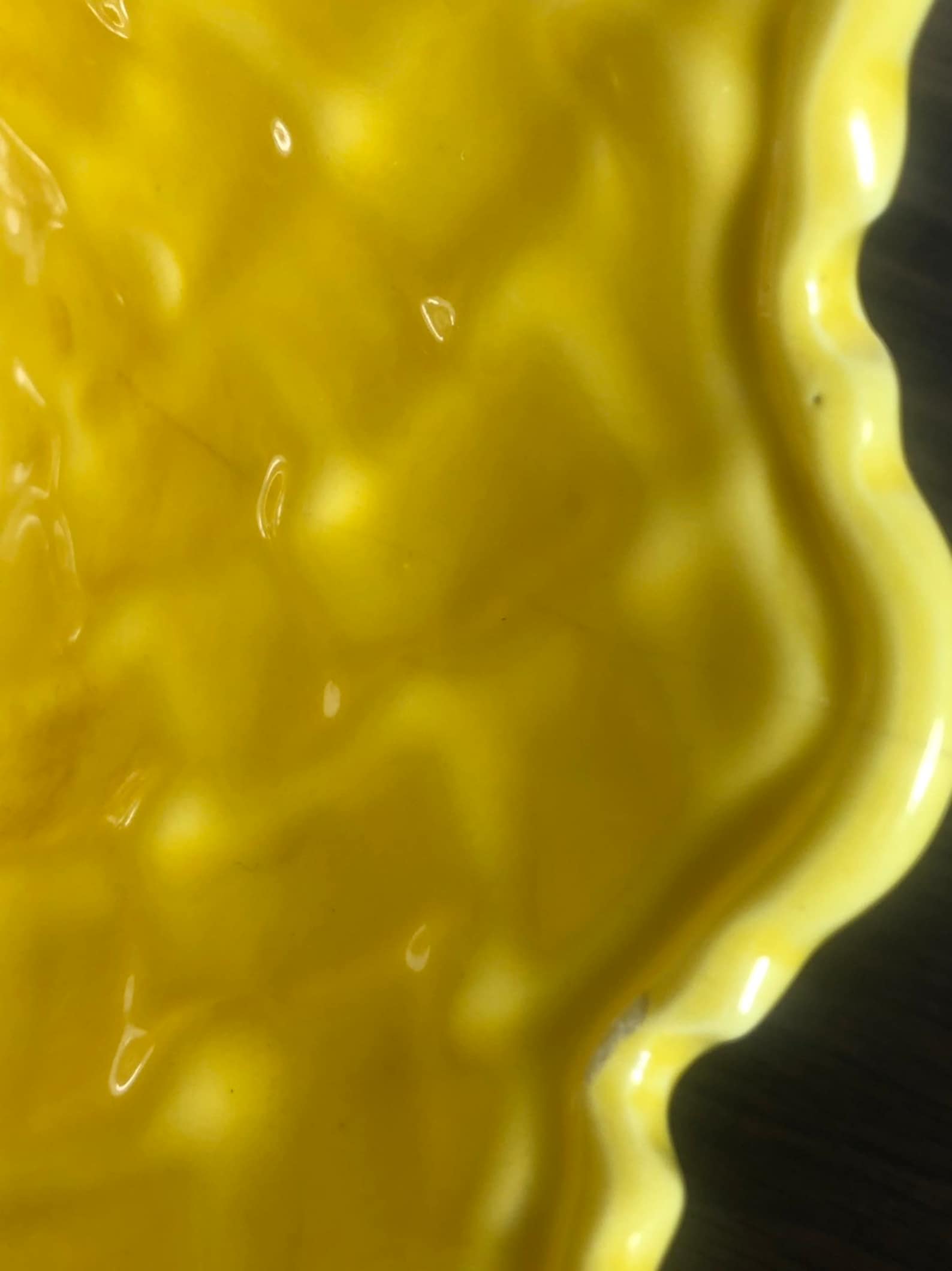 Yellow Lattice Pottery Planter, Vintage Yellow Basket Weave Cache Pot ...