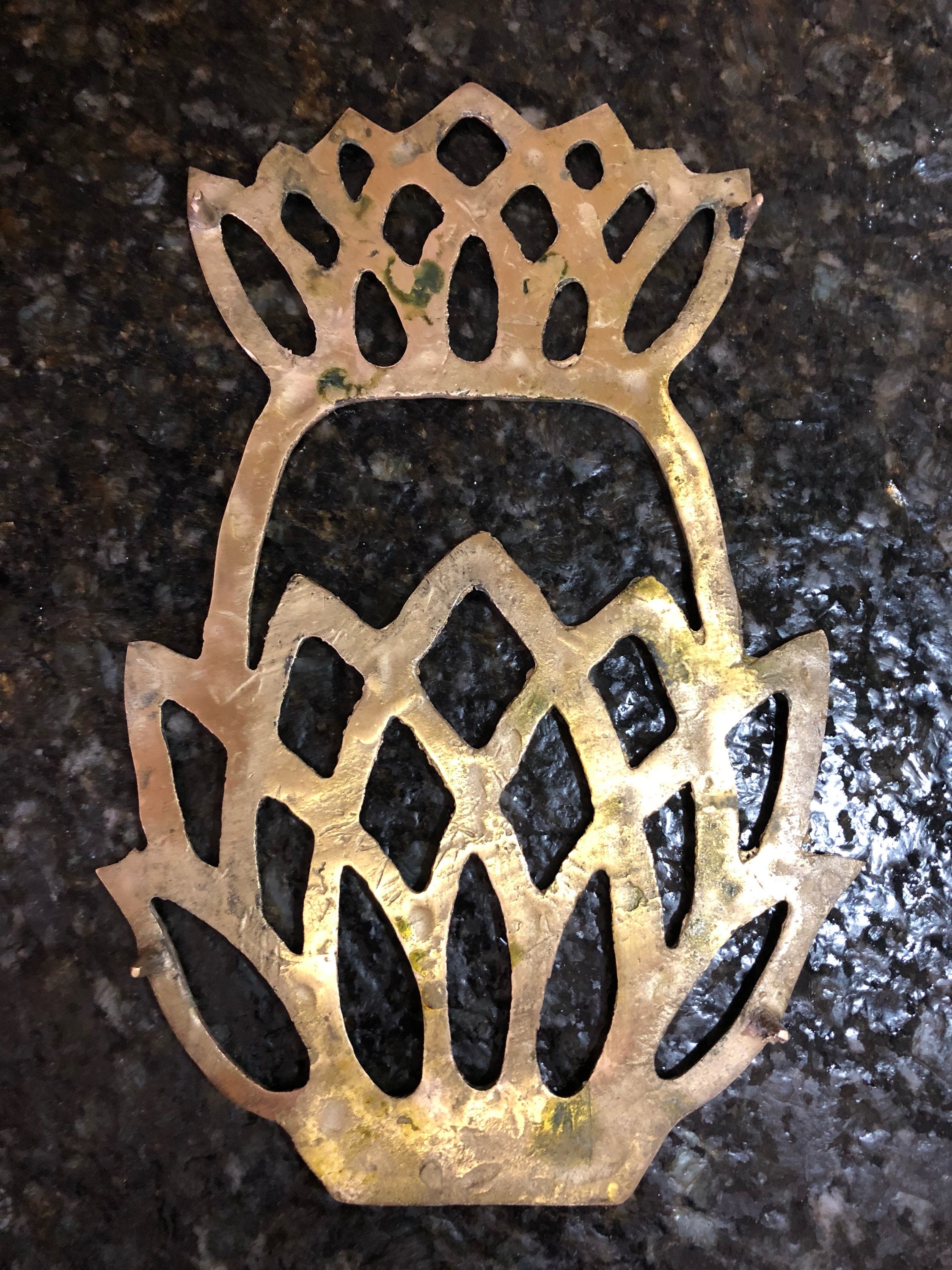 Brass Pineapple Trivet, Brass Pineapple Wall Decor, Brass Trivet ...