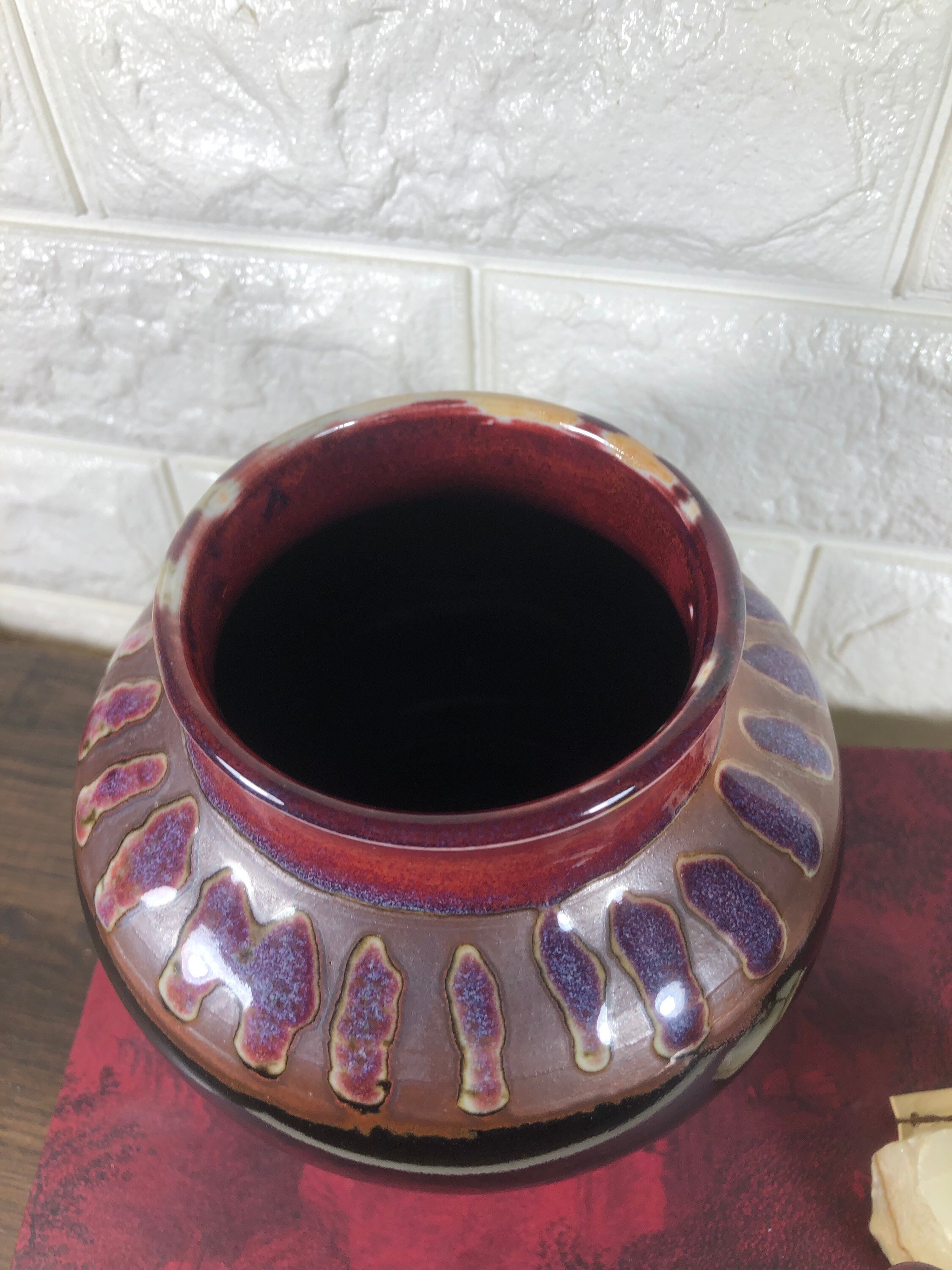 Vintage Studio Pottery, Signed Pottery Planter, Studio Pottery, Rich ...