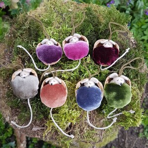 Sleeping Mouse in a Walnut Shell, Needle Felted Ornament, Gift for ...