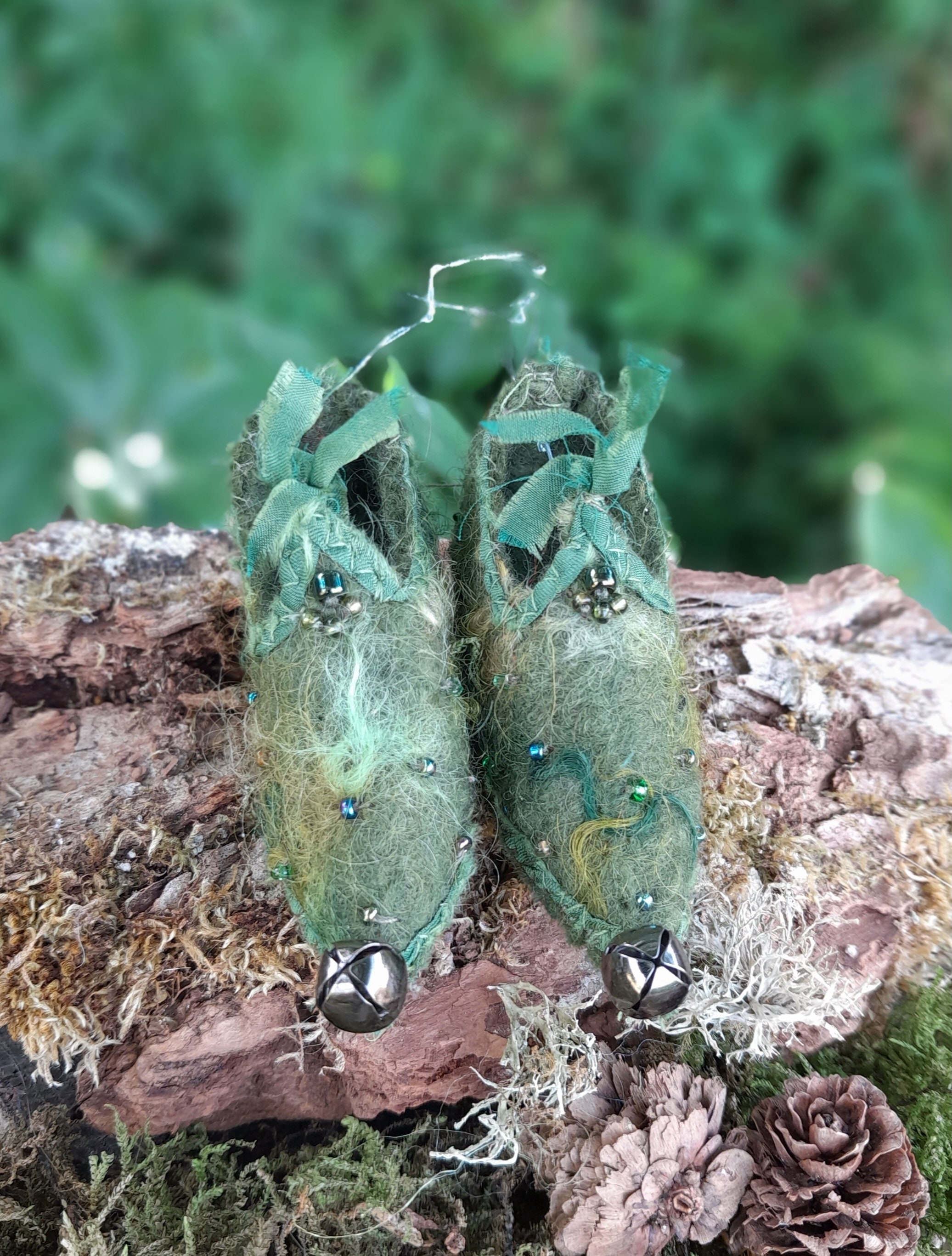 Magical Tiny Felt Fairy Shoesfairy Slippersfae Fairy Pixiefantasy - Etsy