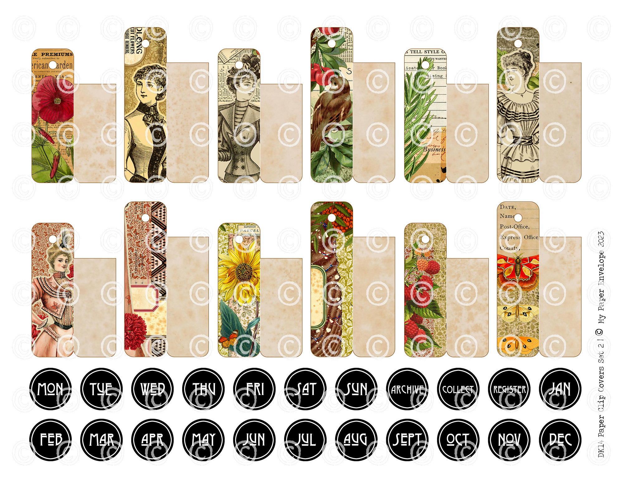 DK14 Paper Clip Covers Set 2 - Etsy