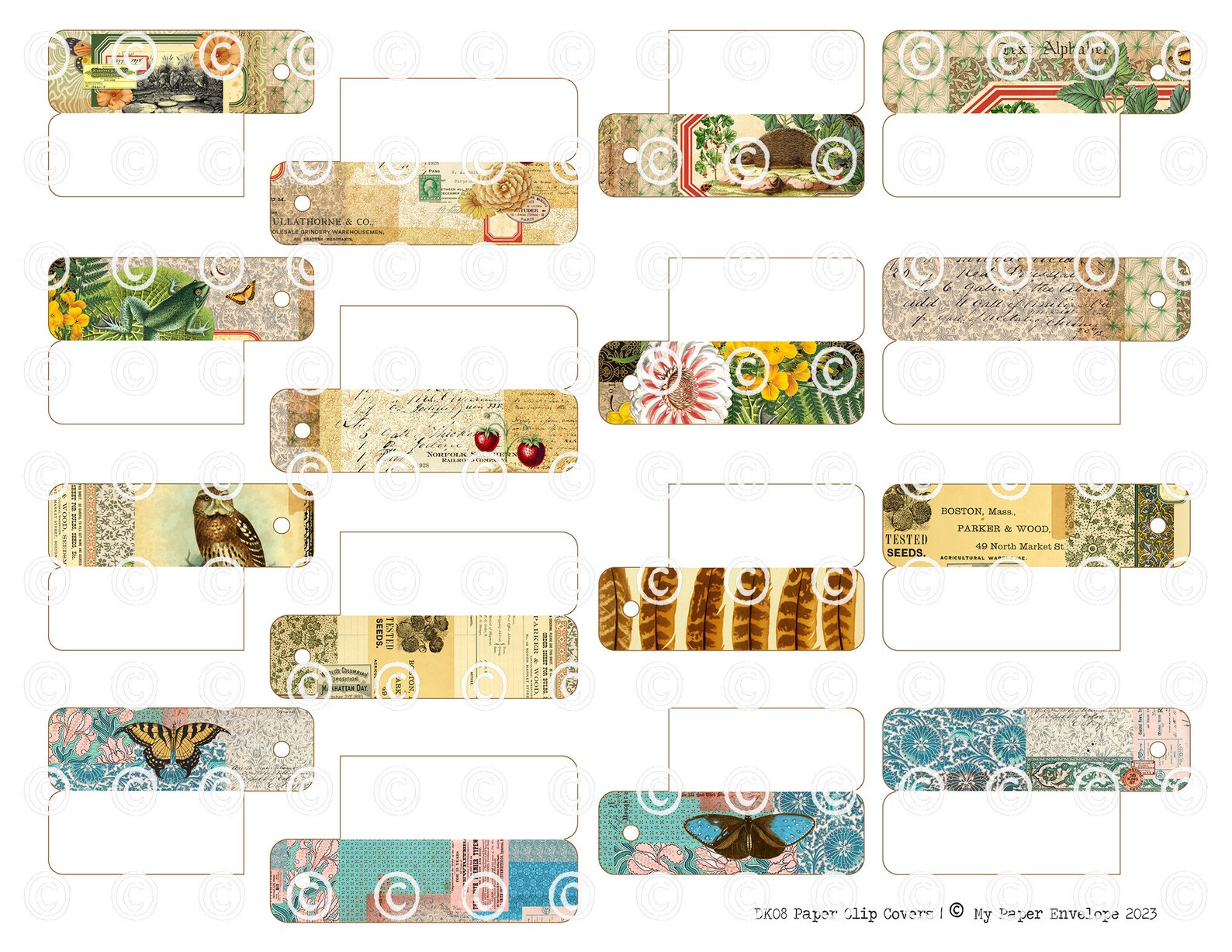 DK11 Nature Themed Paper Clip Covers - Etsy