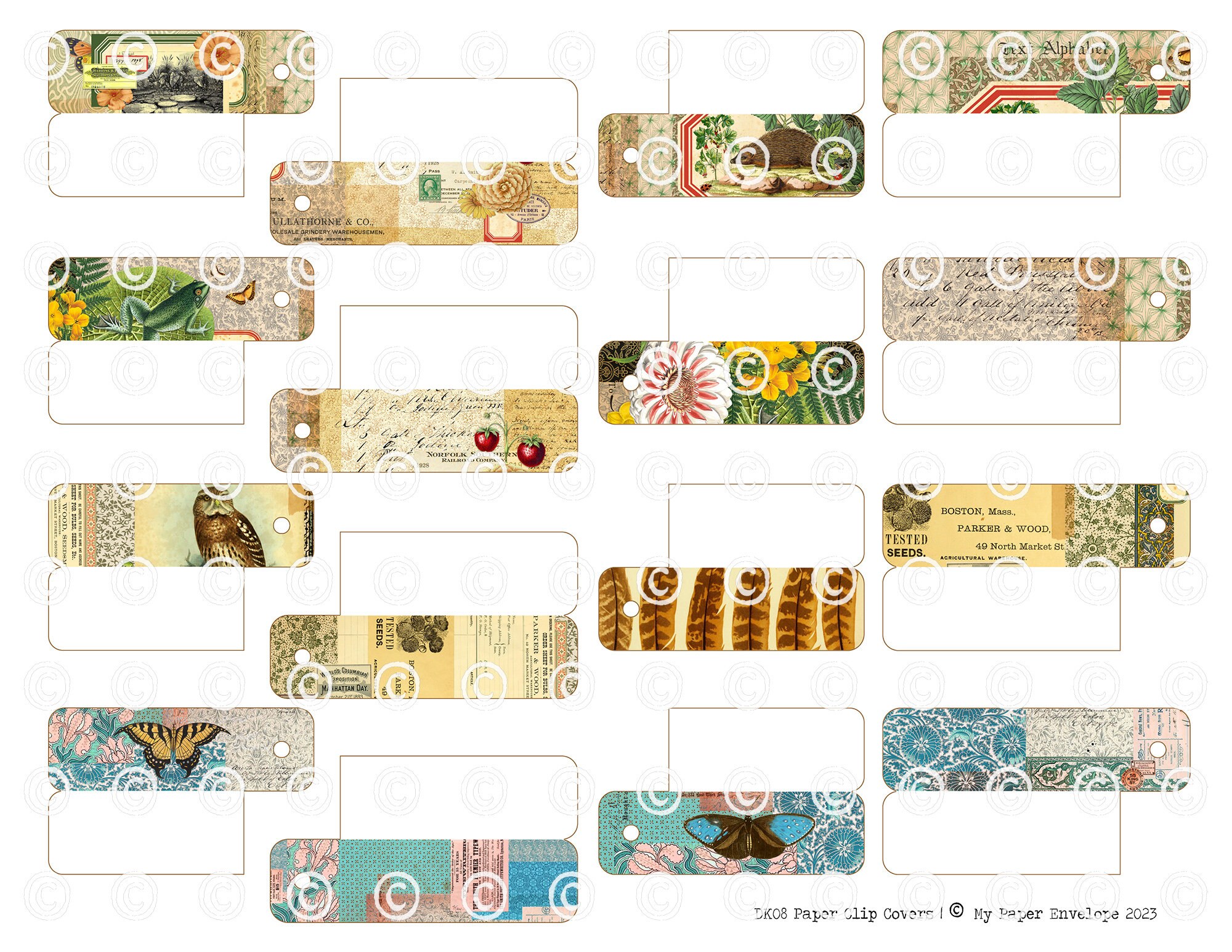 DK11 Nature Themed Paper Clip Covers - Etsy