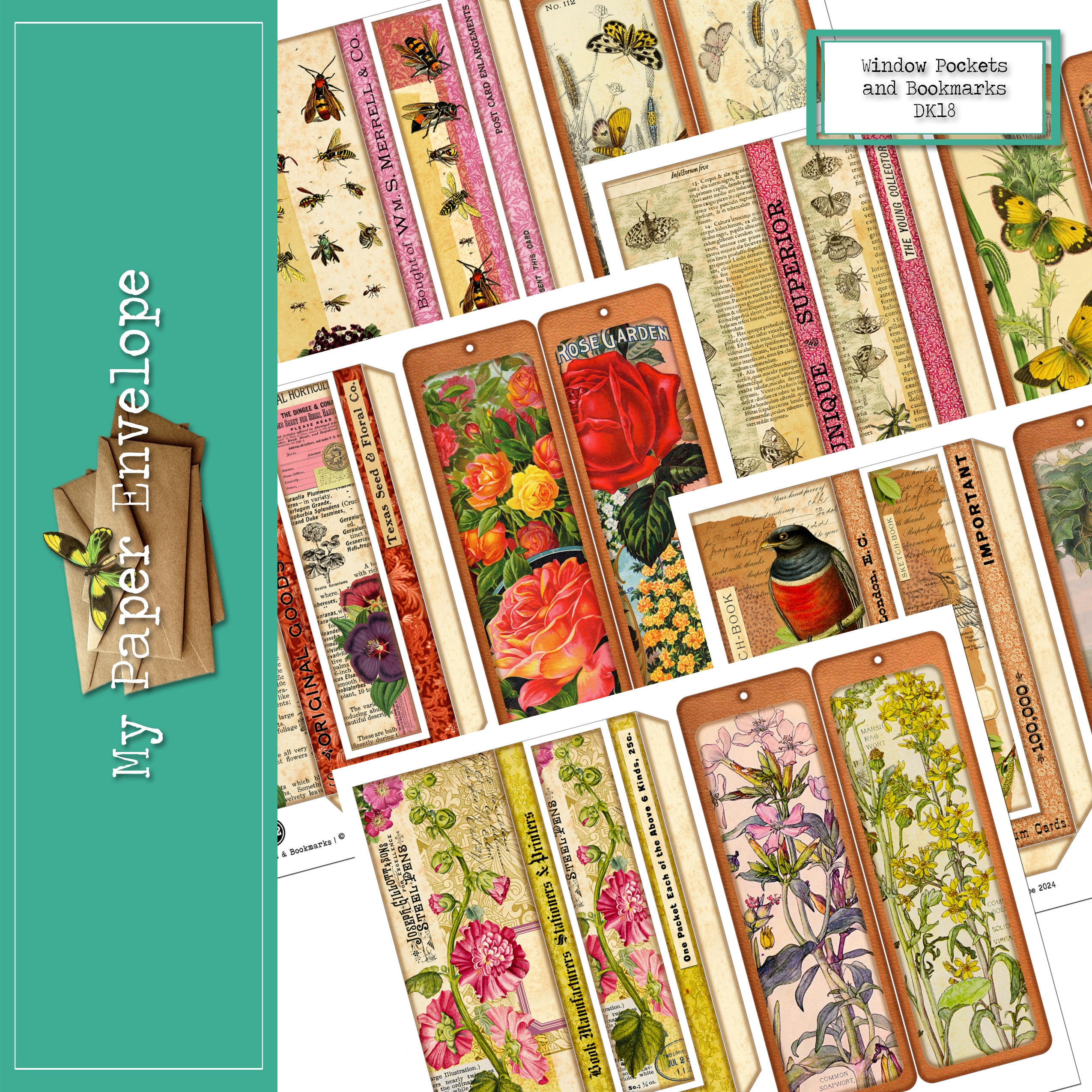 DK18 Window Pockets and Bookmarks - Etsy