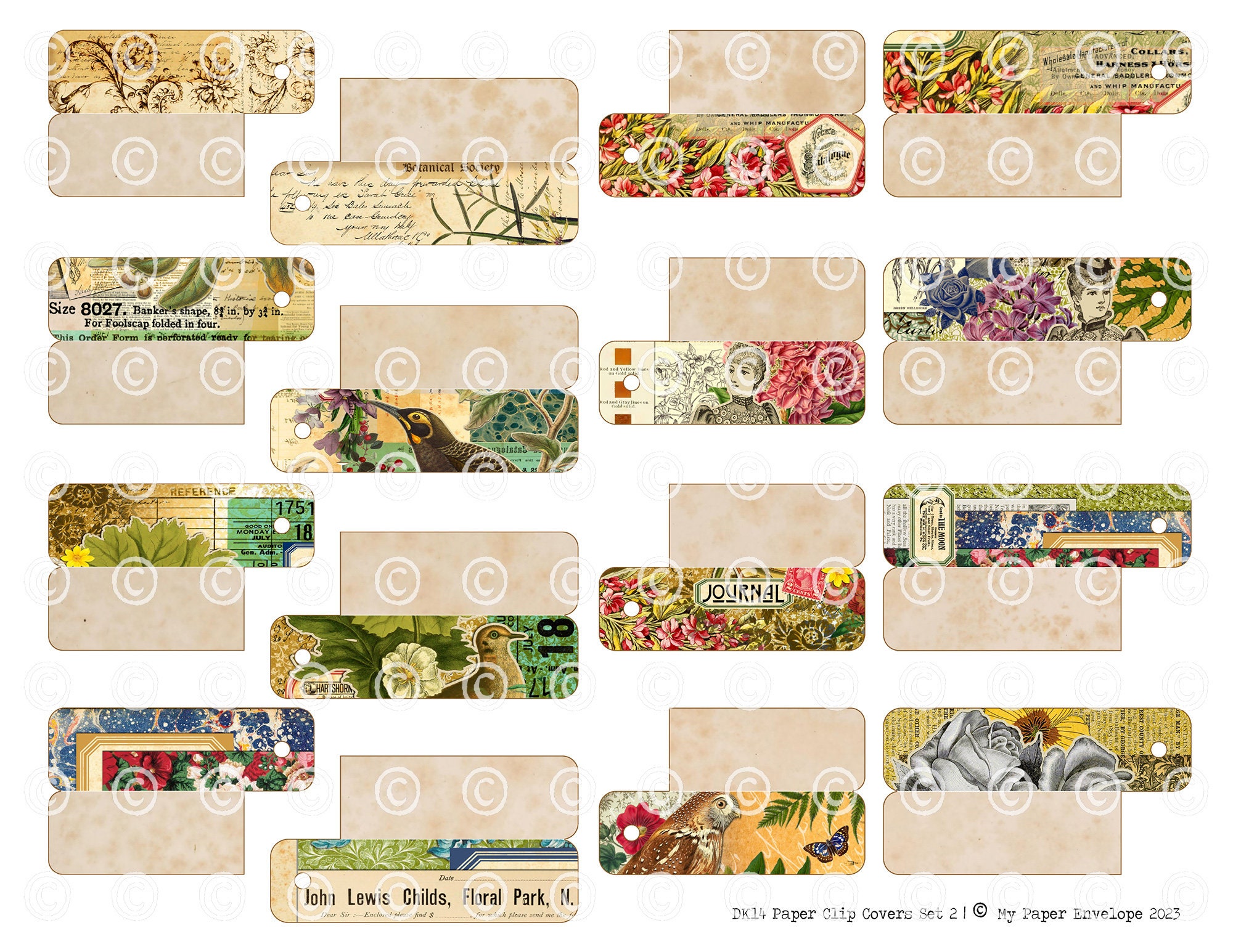 DK14 Paper Clip Covers Set 2 - Etsy