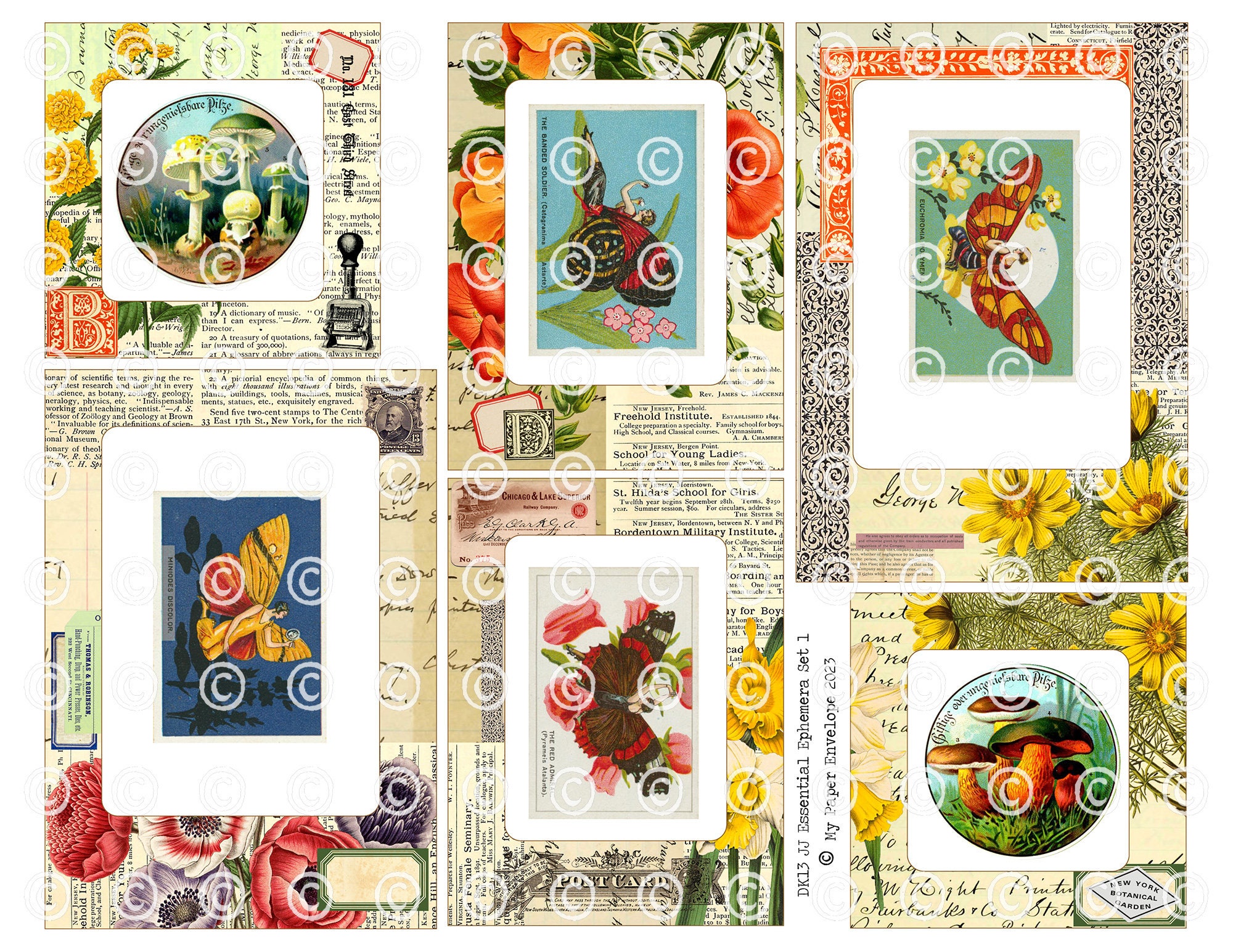 DK13 JJ Essential Ephemera Set 1 - Etsy