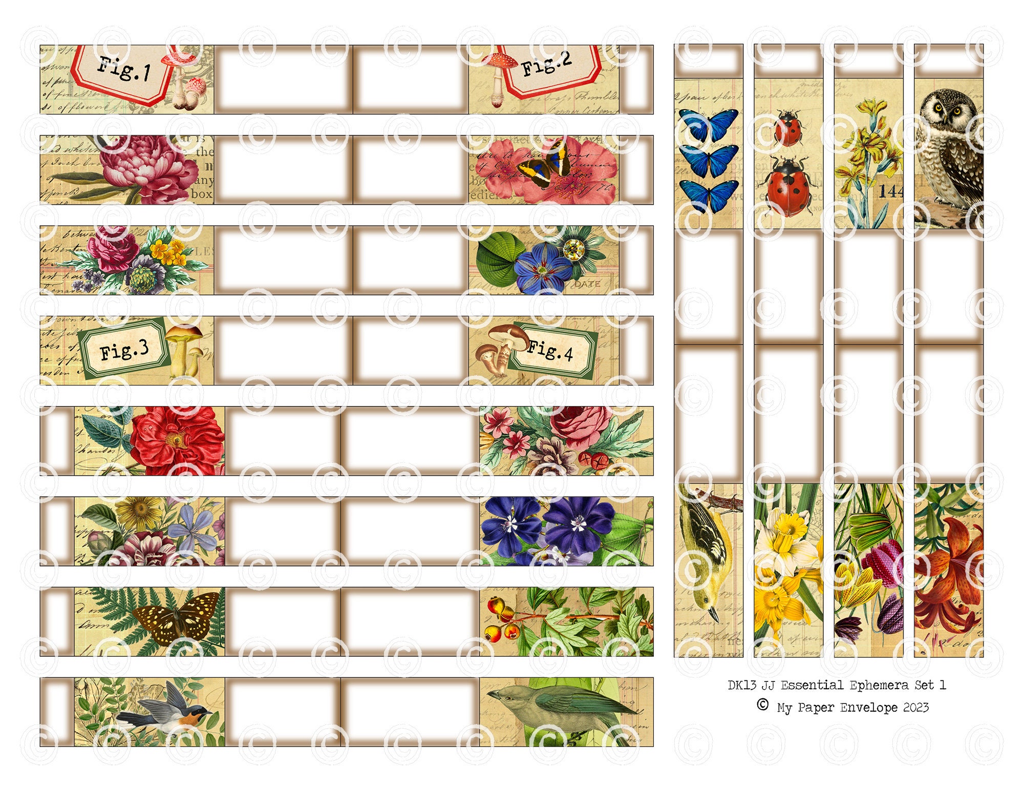 DK13 JJ Essential Ephemera Set 1 - Etsy