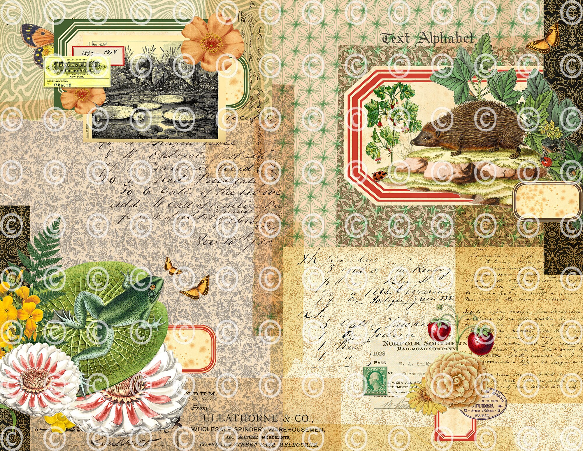 DK12 Busy Collage Papers - Etsy