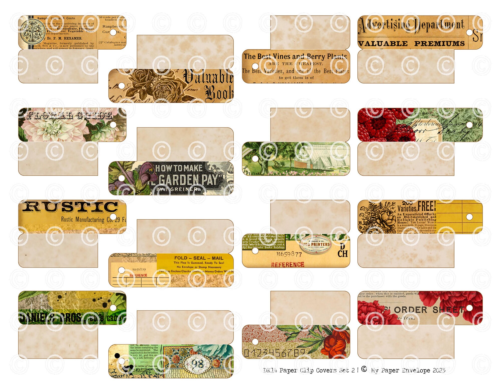 DK14 Paper Clip Covers Set 2 - Etsy