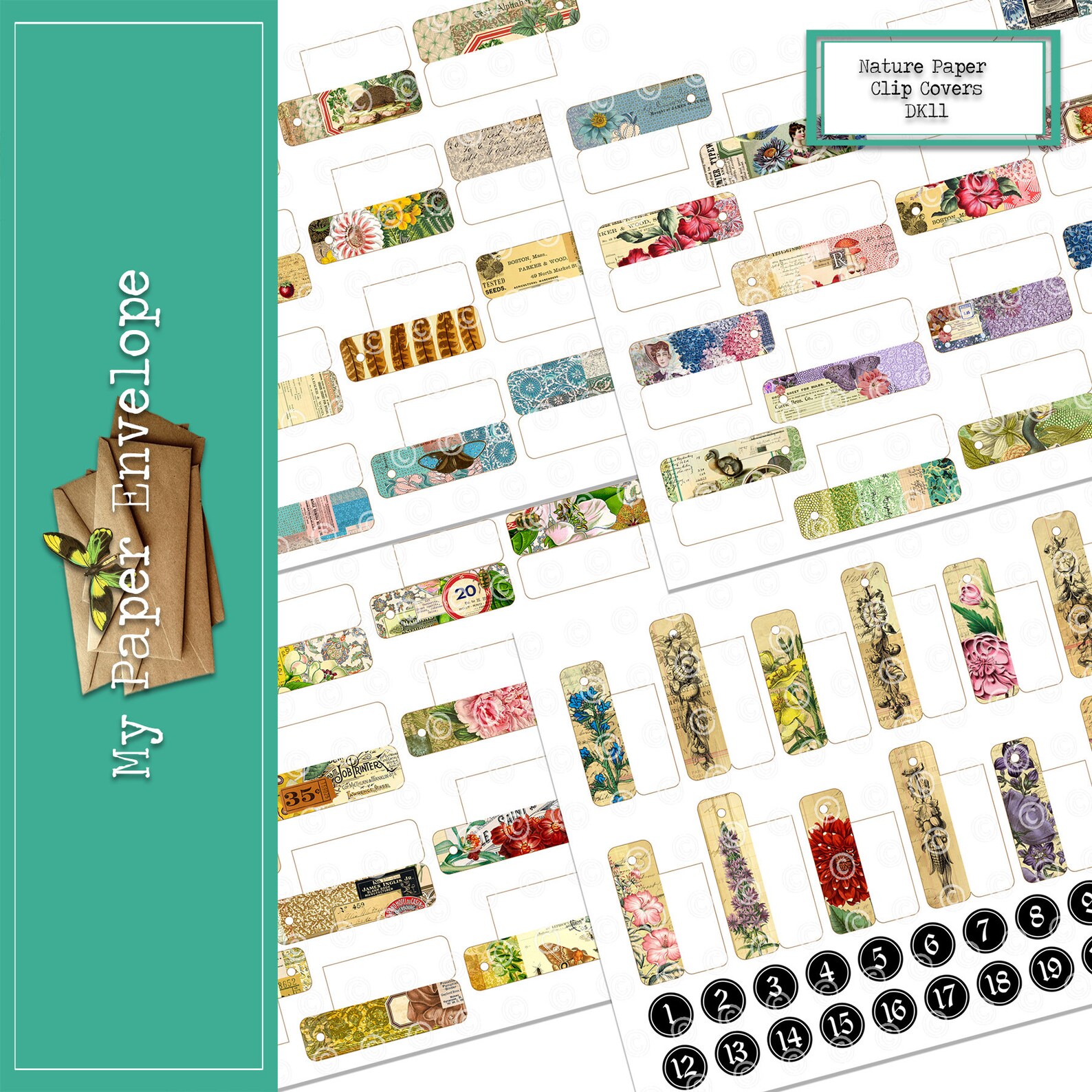 DK11 Nature Themed Paper Clip Covers - Etsy