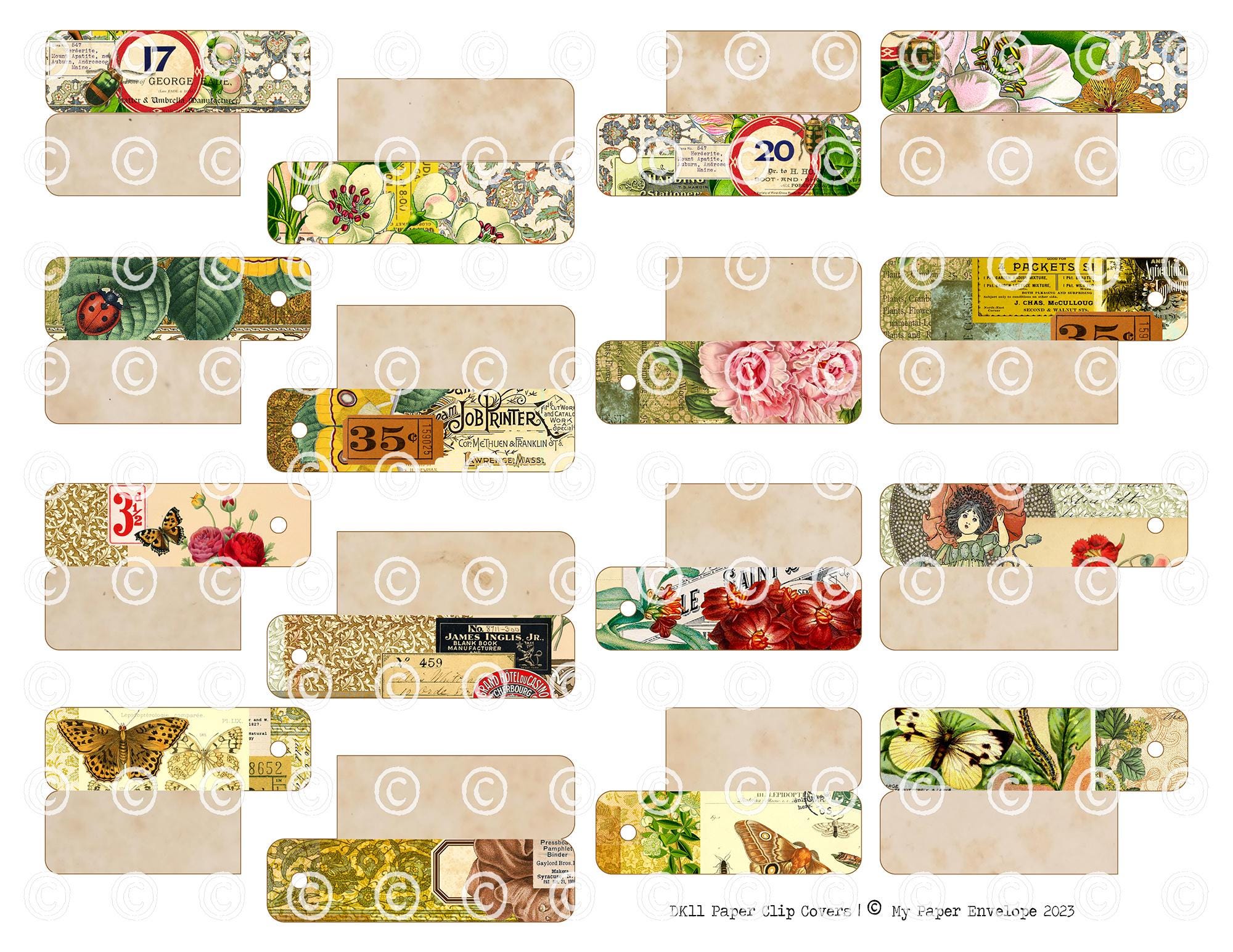 DK11 Nature Themed Paper Clip Covers - Etsy
