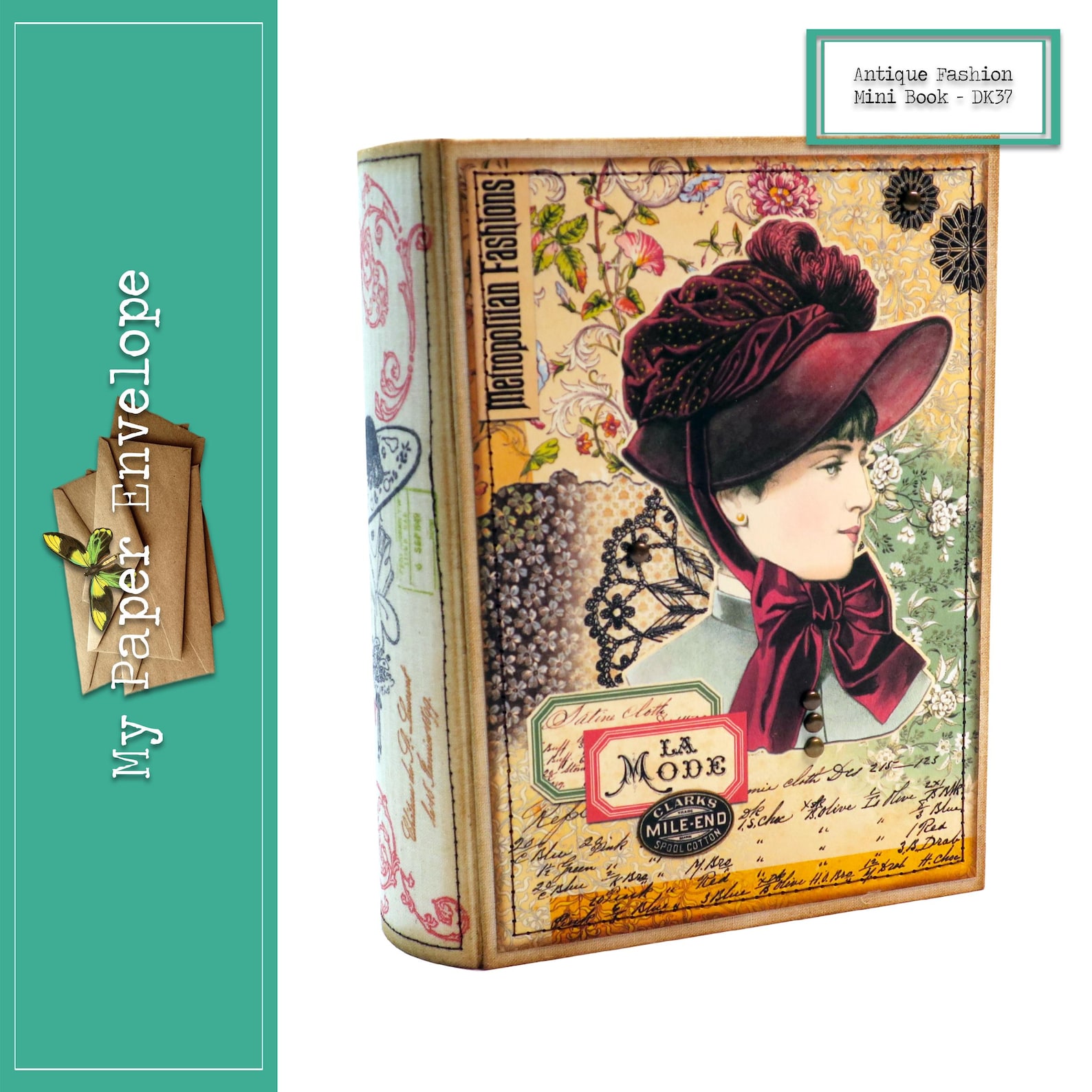 DK37 Antique Fashion Mini Book - Etsy