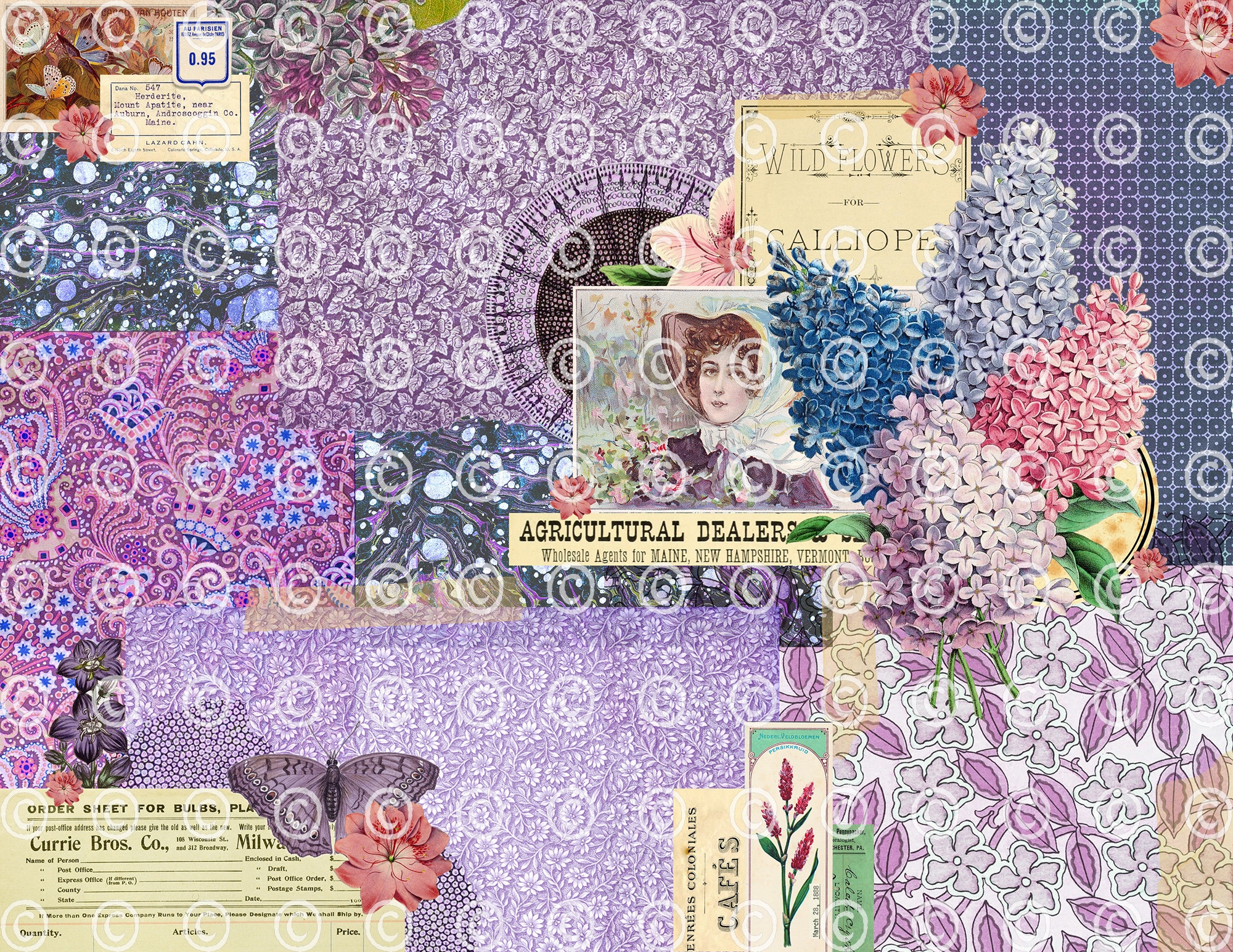 DK12 Busy Collage Papers - Etsy