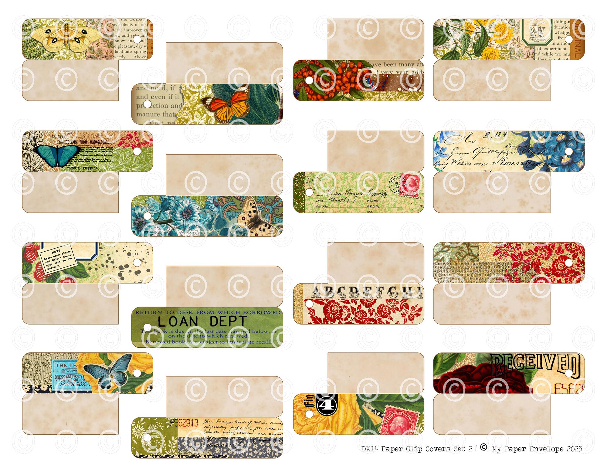 DK14 Paper Clip Covers Set 2 - Etsy