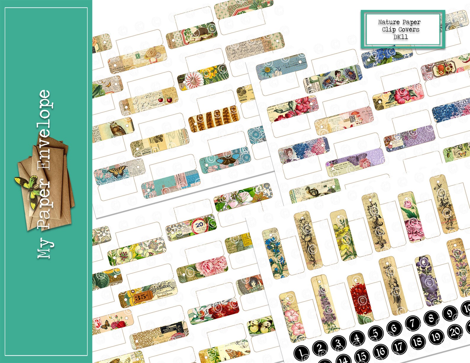 DK11 Nature Themed Paper Clip Covers - Etsy