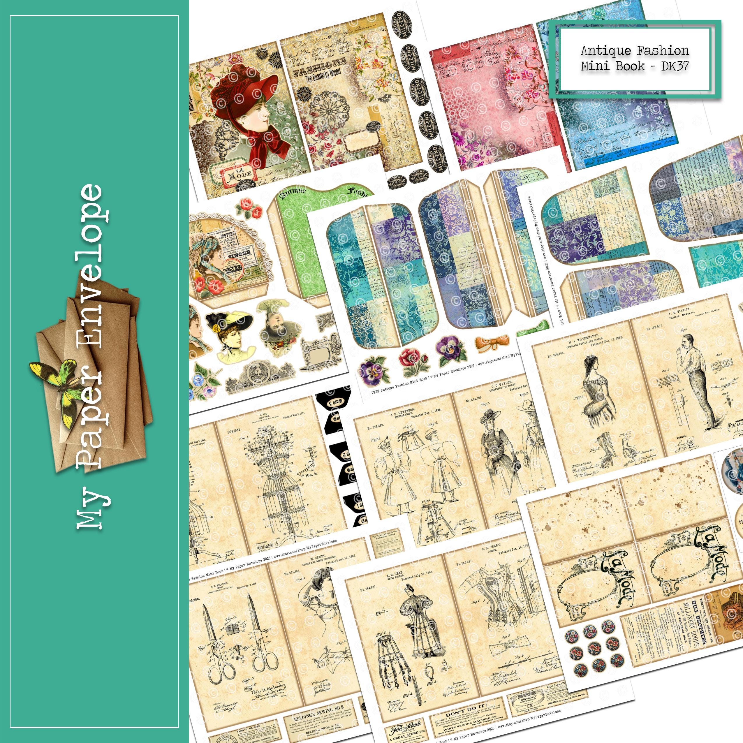 DK37 Antique Fashion Mini Book - Etsy