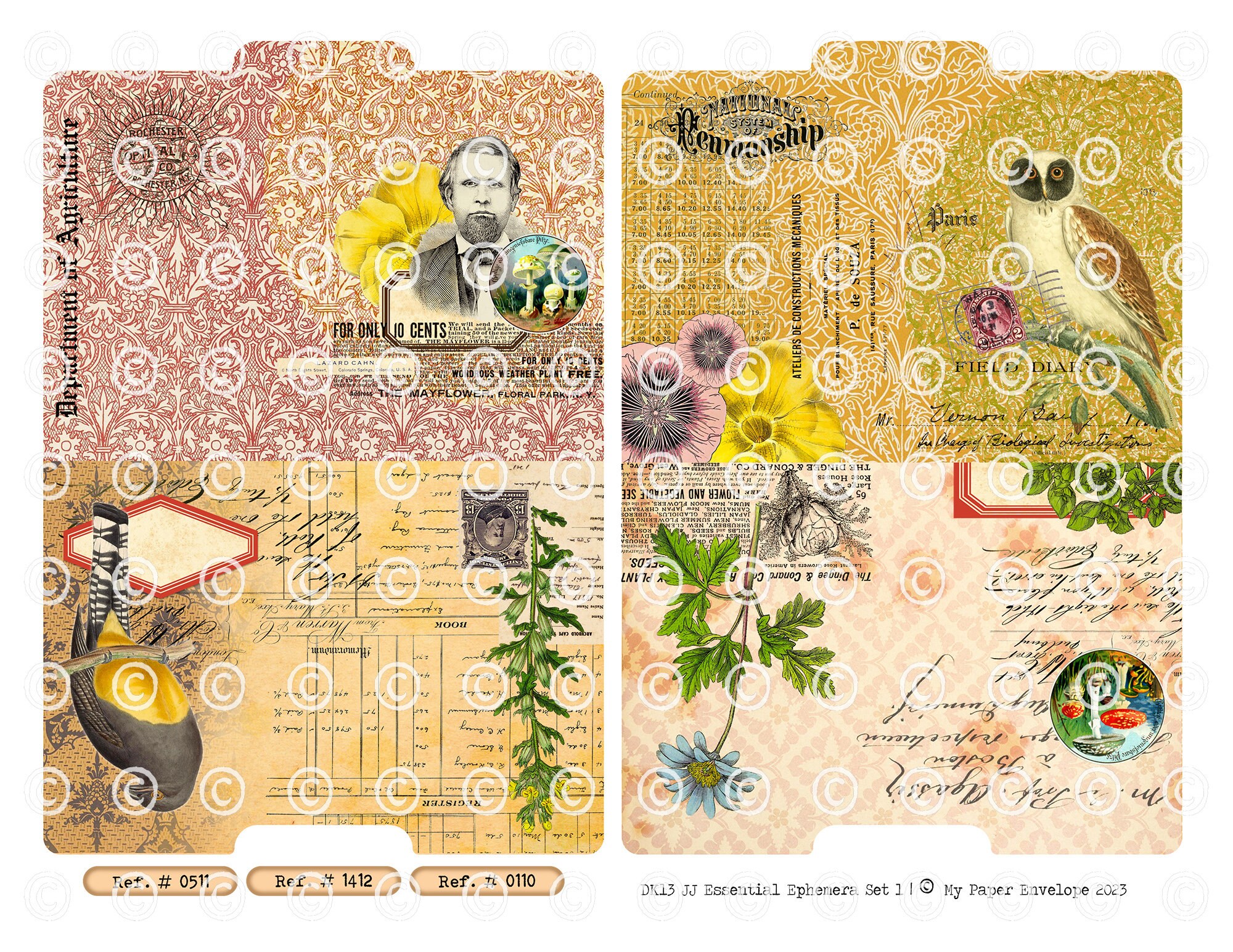 DK13 JJ Essential Ephemera Set 1 - Etsy