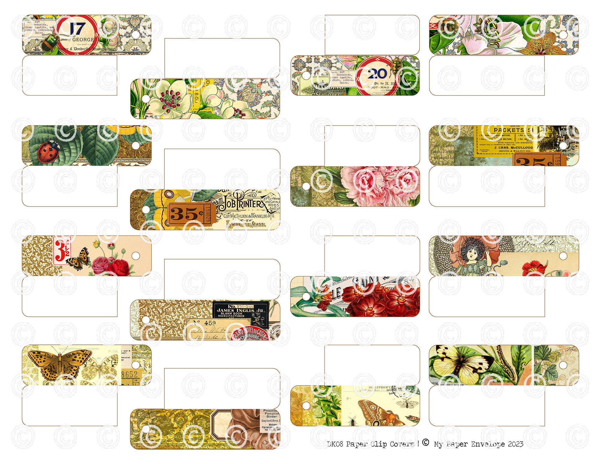 DK11 Nature Themed Paper Clip Covers - Etsy