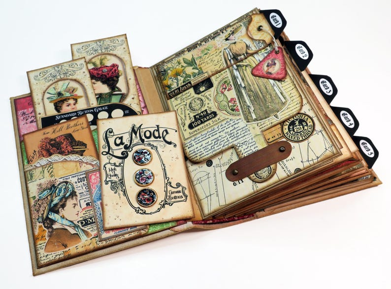 DK37 Antique Fashion Mini Book - Etsy